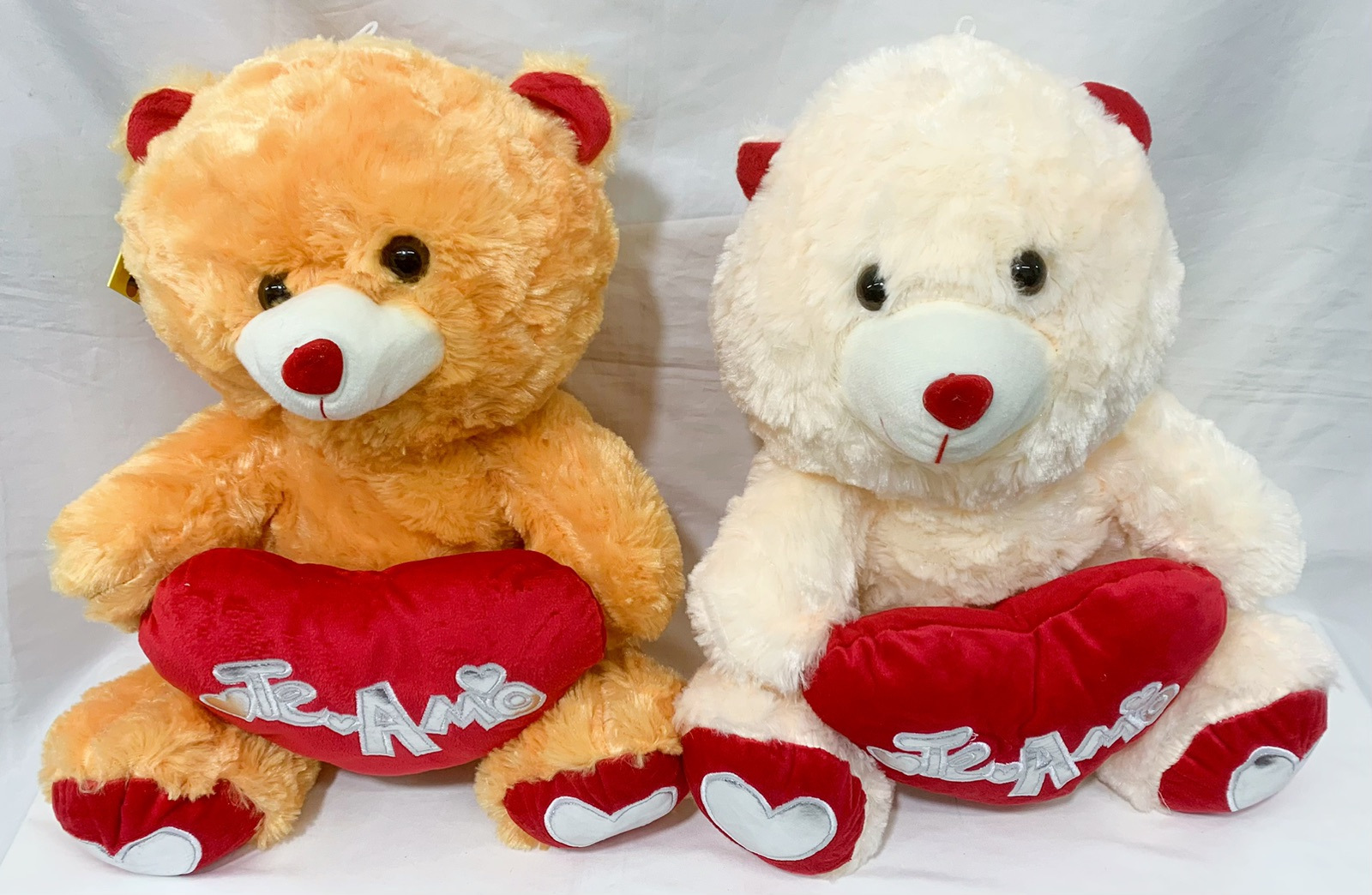 Oso con corazón te amo plateado 2 colores 40cm – Paraiso Peluches